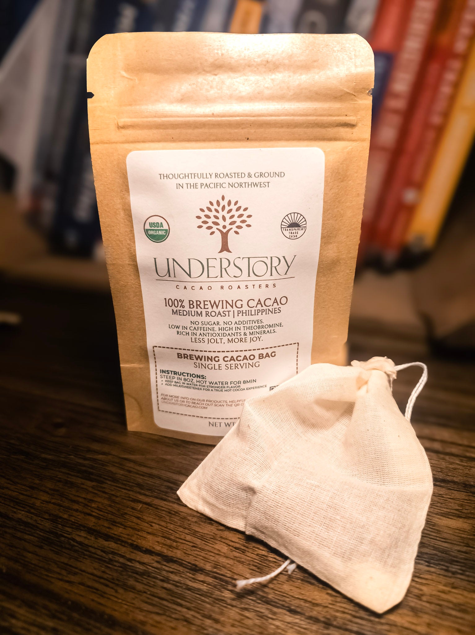 Brewing Cacao - Natural Cloth Steeping Bags – Understory Cacao Roasters